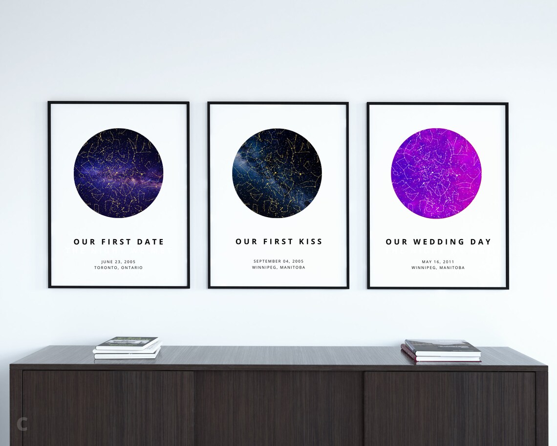Custom Star Map DIGITAL DOWNLOAD Constellation Map Poster - Etsy