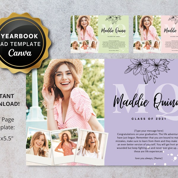 Senior Yearbook Ad - Etsy