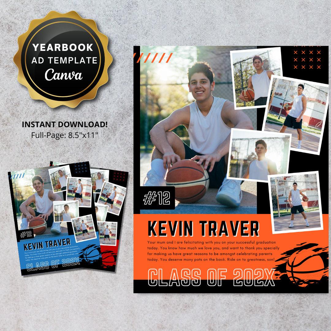Senior Yearbook Ad Template: Custom Graduation Tribute (digital Canva ...
