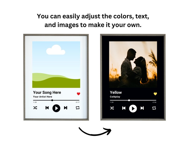 Printable Custom Song Poster INSTANT DOWNLOAD DIY Canva - Etsy