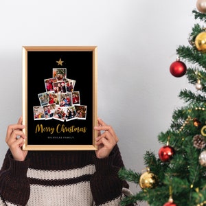 Holiday Photo Collage Template DIY Editable Canva Custom Personalized ...