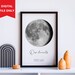 Custom Moon Phase DIGITAL DOWNLOAD Personalized Lunar Art Poster Night ...