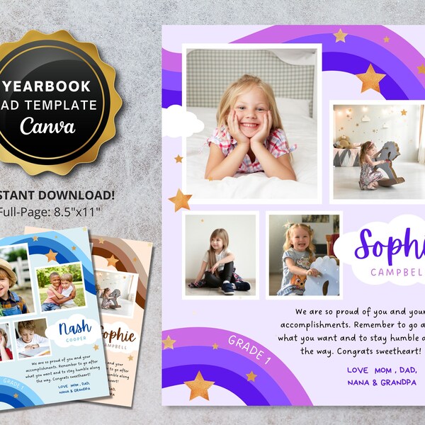 Preschool Yearbook Template - Etsy