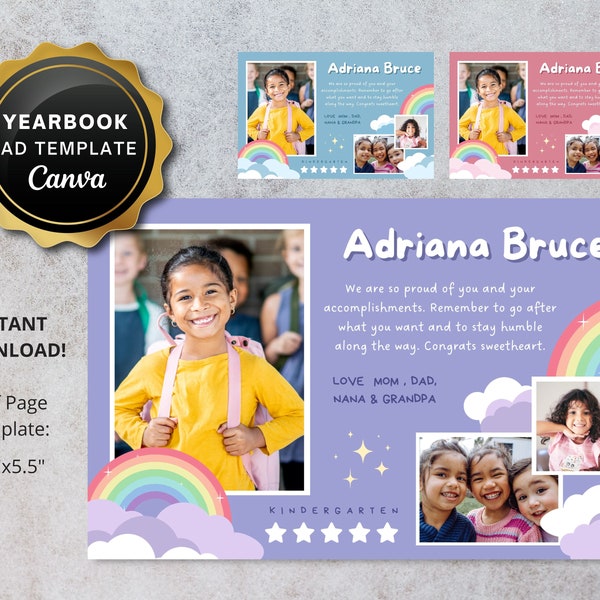 Yearbook Ad Template - Etsy