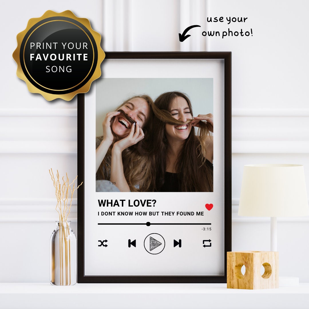 Custom Song Poster Wall Art Personalized Music Album Cover Print Fav ...