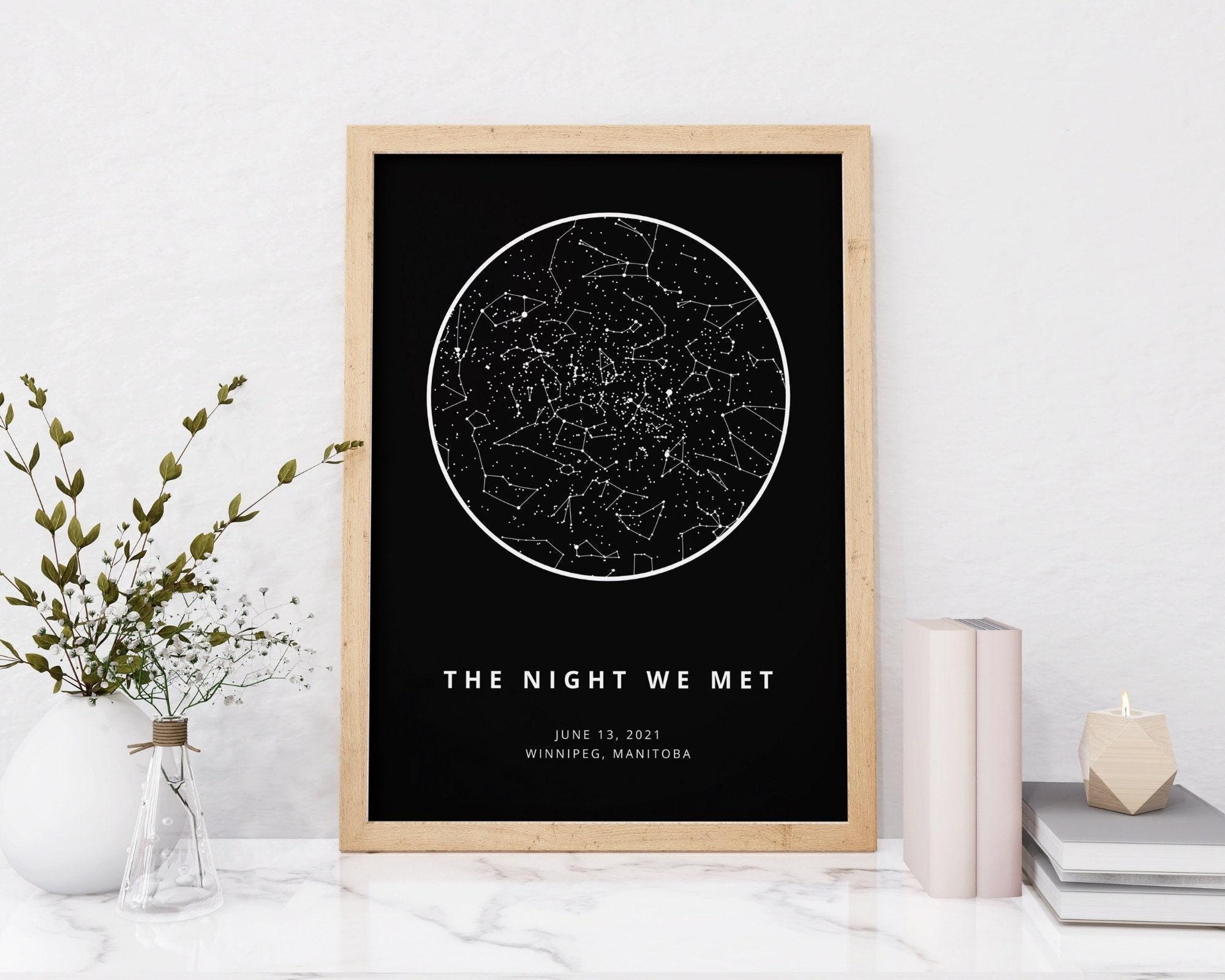 Custom Star Map DIGITAL DOWNLOAD | Constellation Map Poster | Birth ...