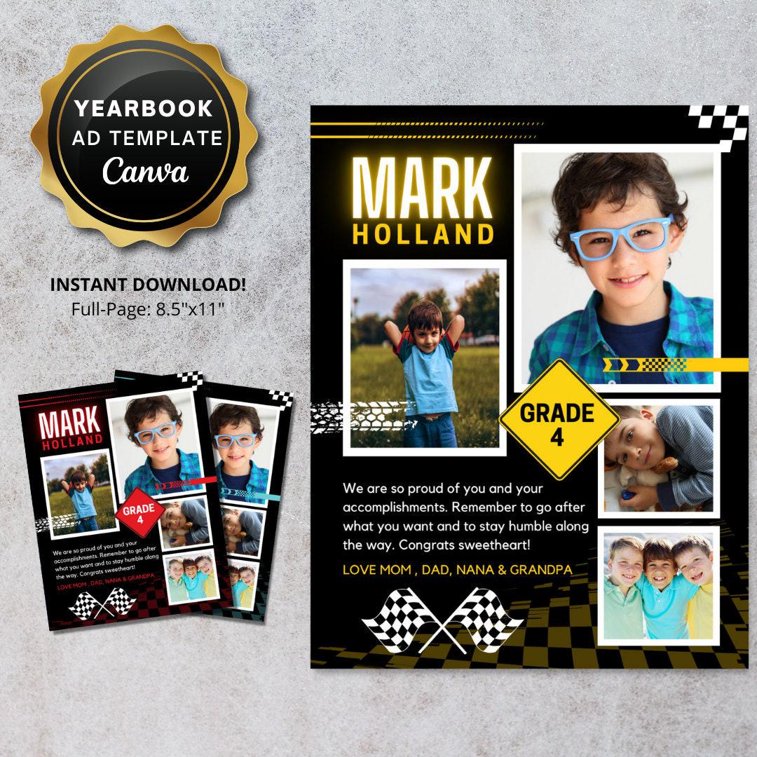 Elementary Graduation Yearbook Ad: DIY Canva Template (digital Download ...