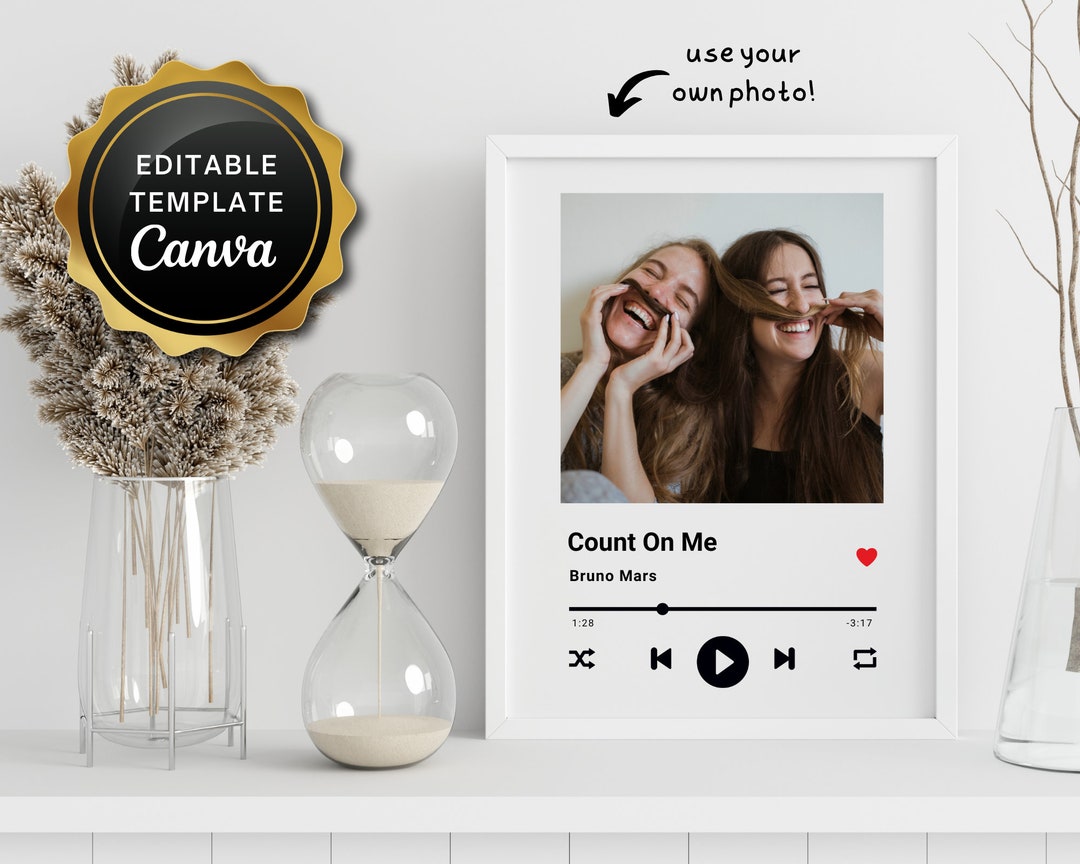 Printable Custom Song Poster INSTANT DOWNLOAD DIY Canva - Etsy