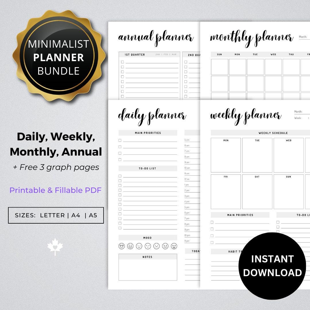 Printable Daily Planner: Habit Tracker, Task List (A4 PDF Download) - Etsy