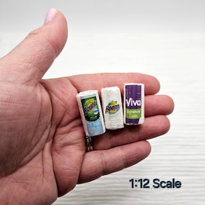 Mini Paper Towel Roll, 1:12 Scale - Etsy