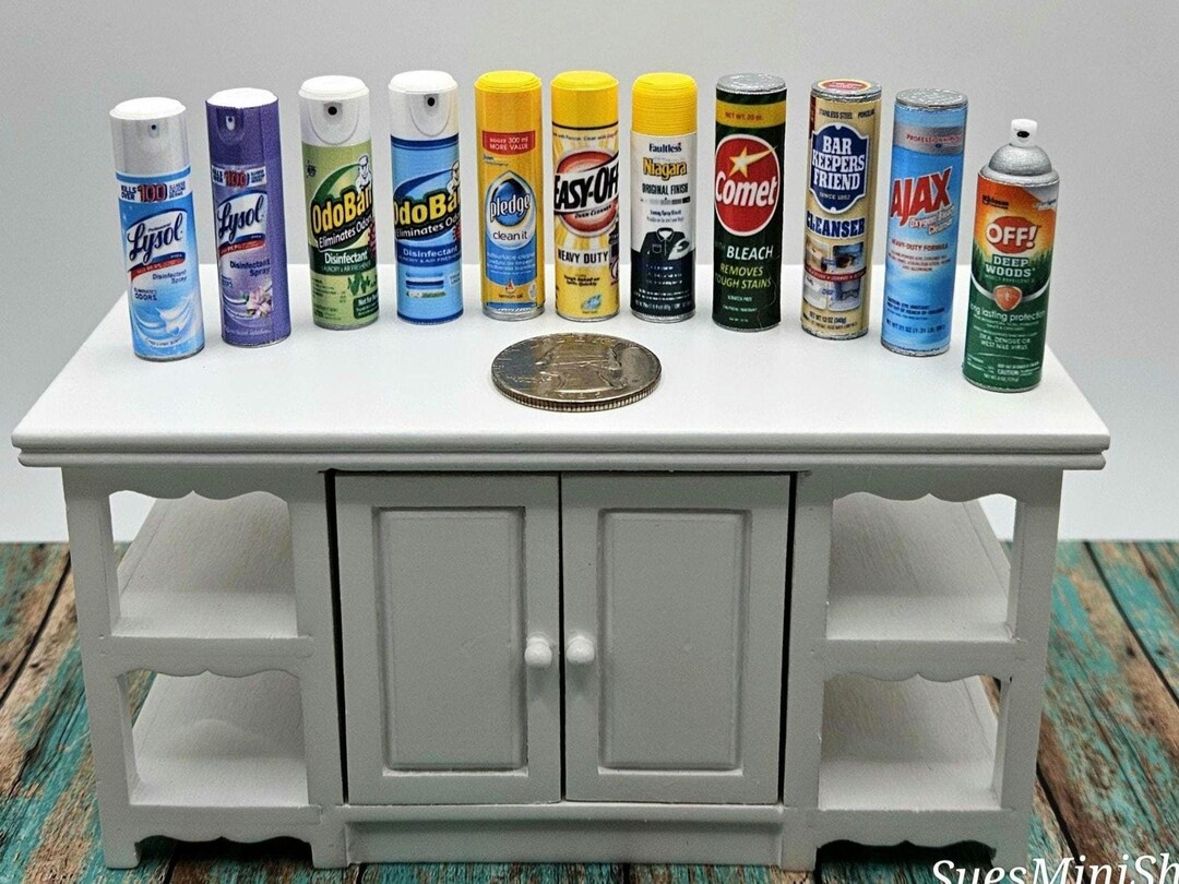 Mini Cleaning Supplies, 1:6 Scale, Dollhouse Prop - Etsy