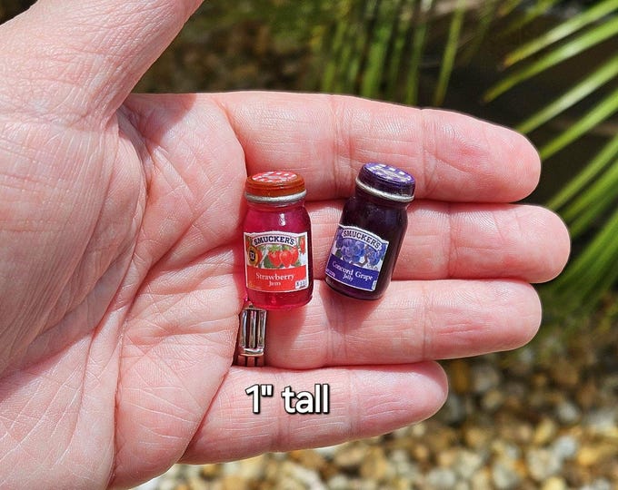 Miniature Jam Jar, Miniature Jelly Jar, 1:6 Scale Doll House Prop - Etsy