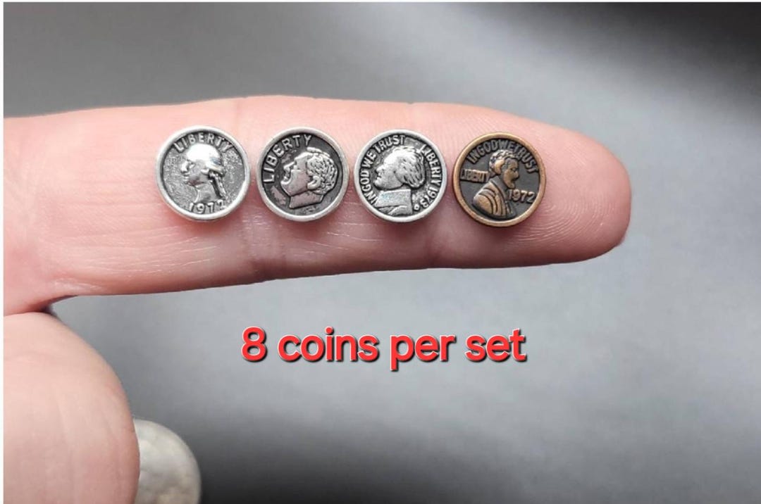 Mini Coins, (set of 8) - Etsy