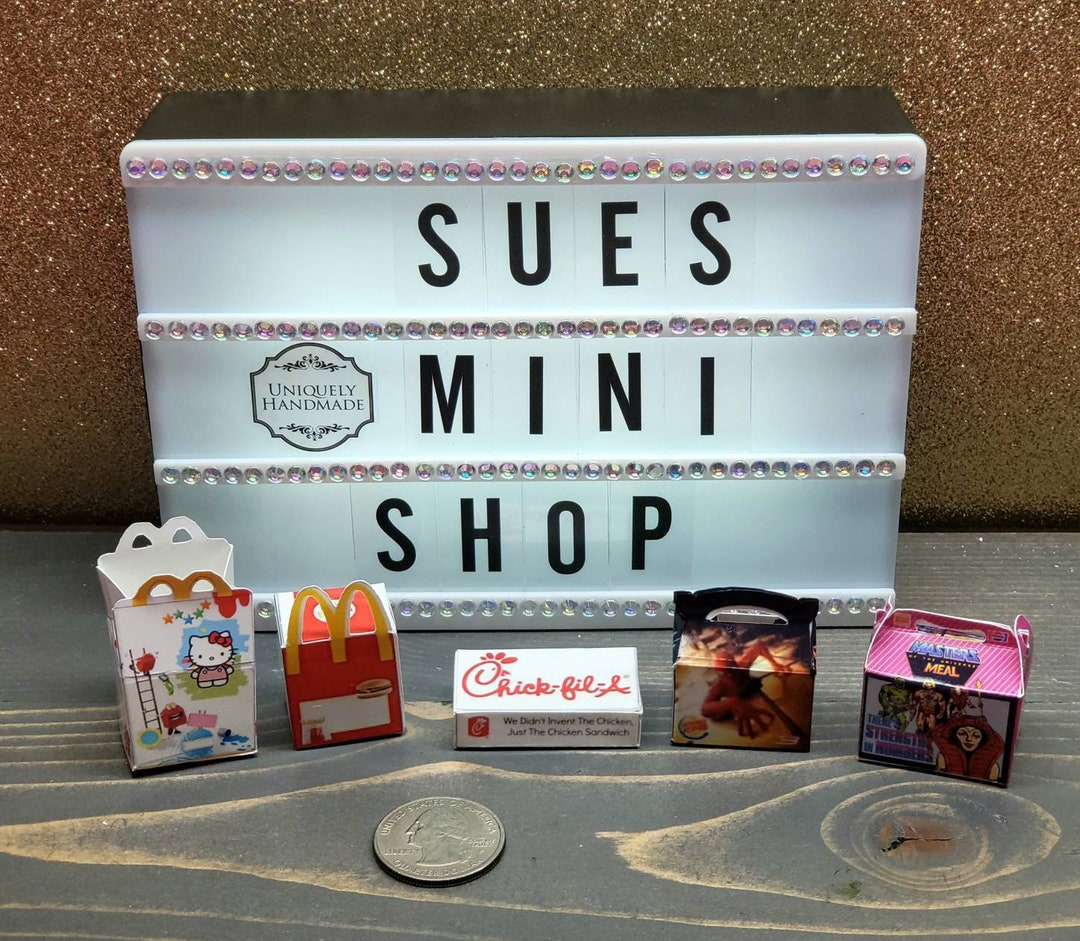 Mini Happy Meal Box Mini Fast Food Box Mini Nugget Box Mini - Etsy