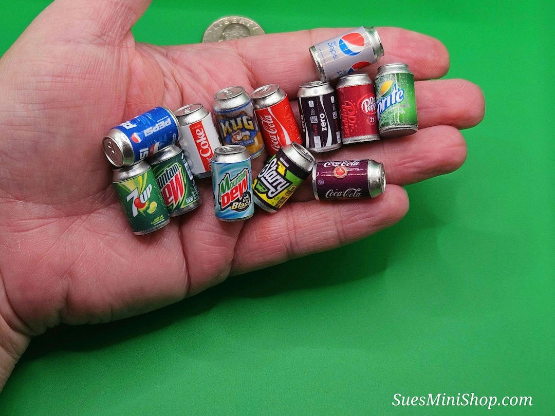 Mini Soda Cans, Tiny Soda Pop Cans, 1:6 Scaled Drinks - Etsy