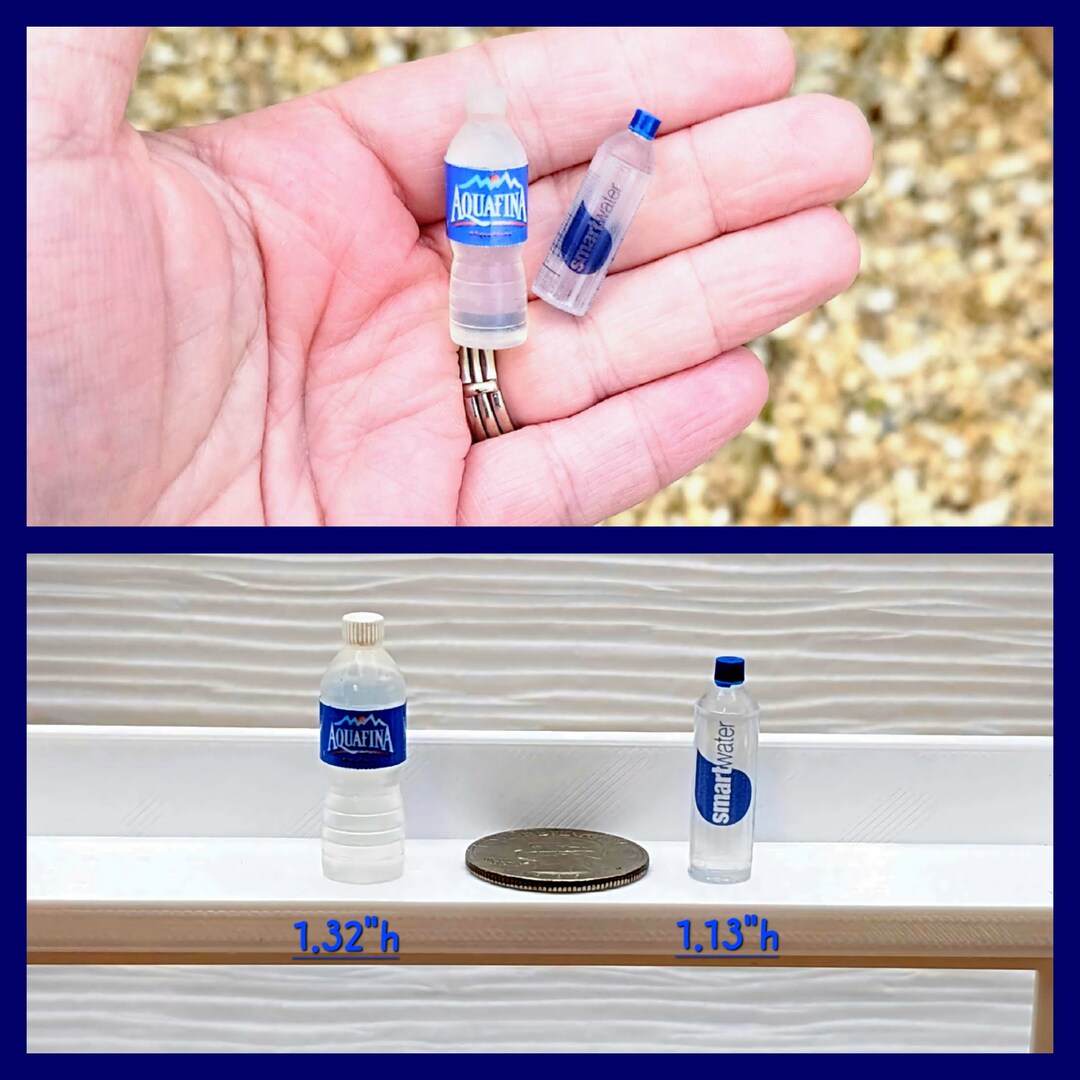 Mini Water Bottles prop Set of 2 - Etsy