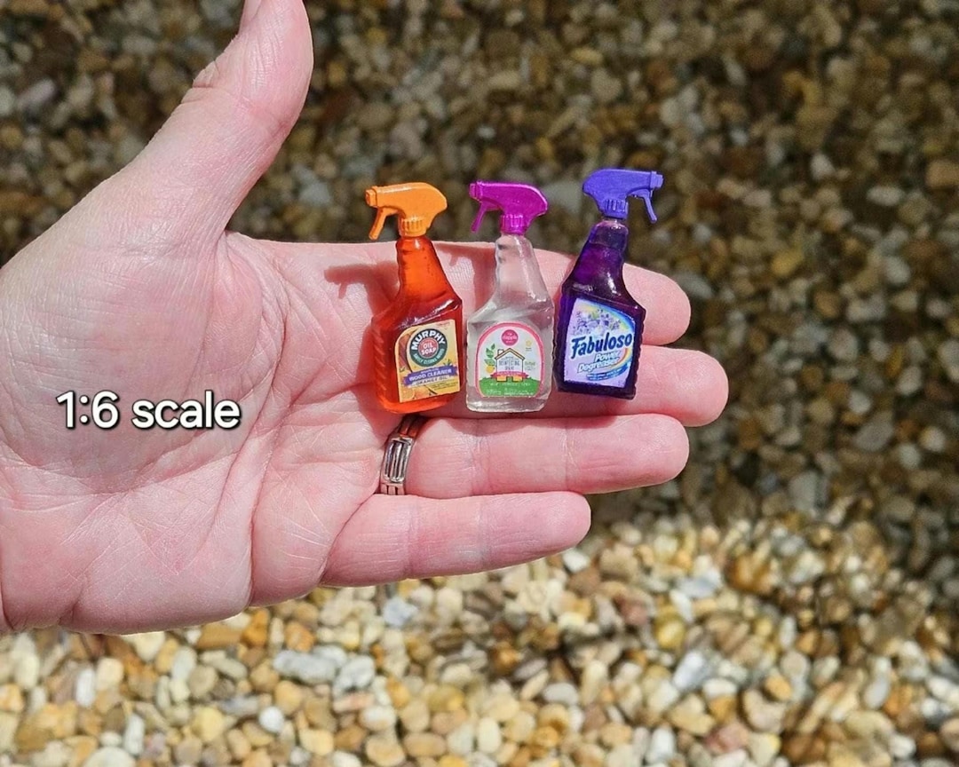 Mini Cleaning Supplies, 1:6 Scale, 1/12 Scale Dollhouse Prop - Etsy