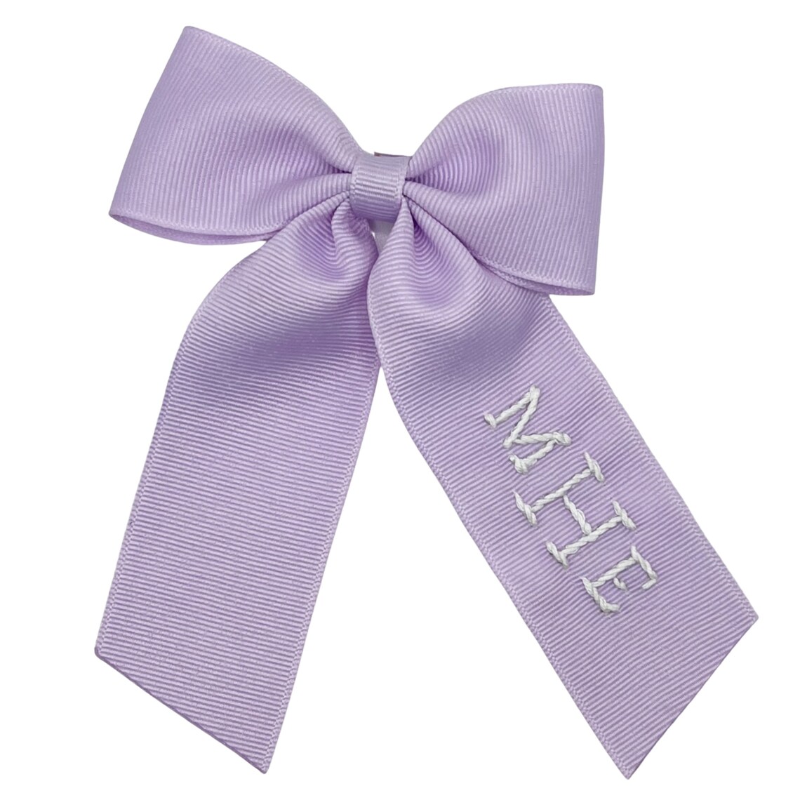 Hand-embroidered Monogram Bow - Etsy