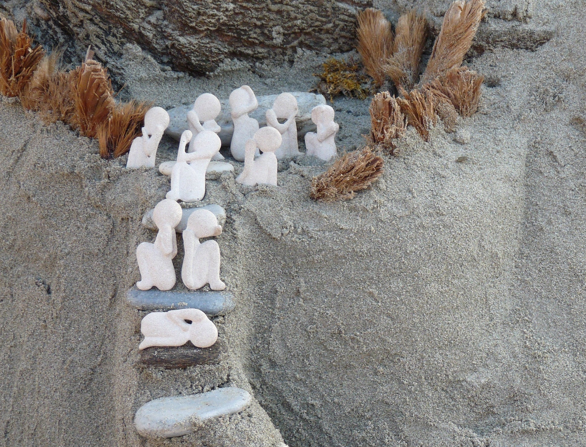 Feeling Stones: 10 Tiny Marble Sculptures With Pouch for | Etsy