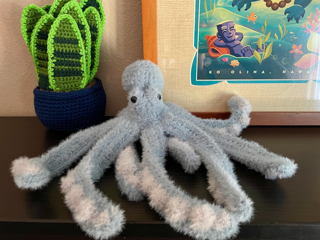 Crochet Amigurumi Soft Fuzzy Baby Doll Octopus Stuffie Plushie - Etsy