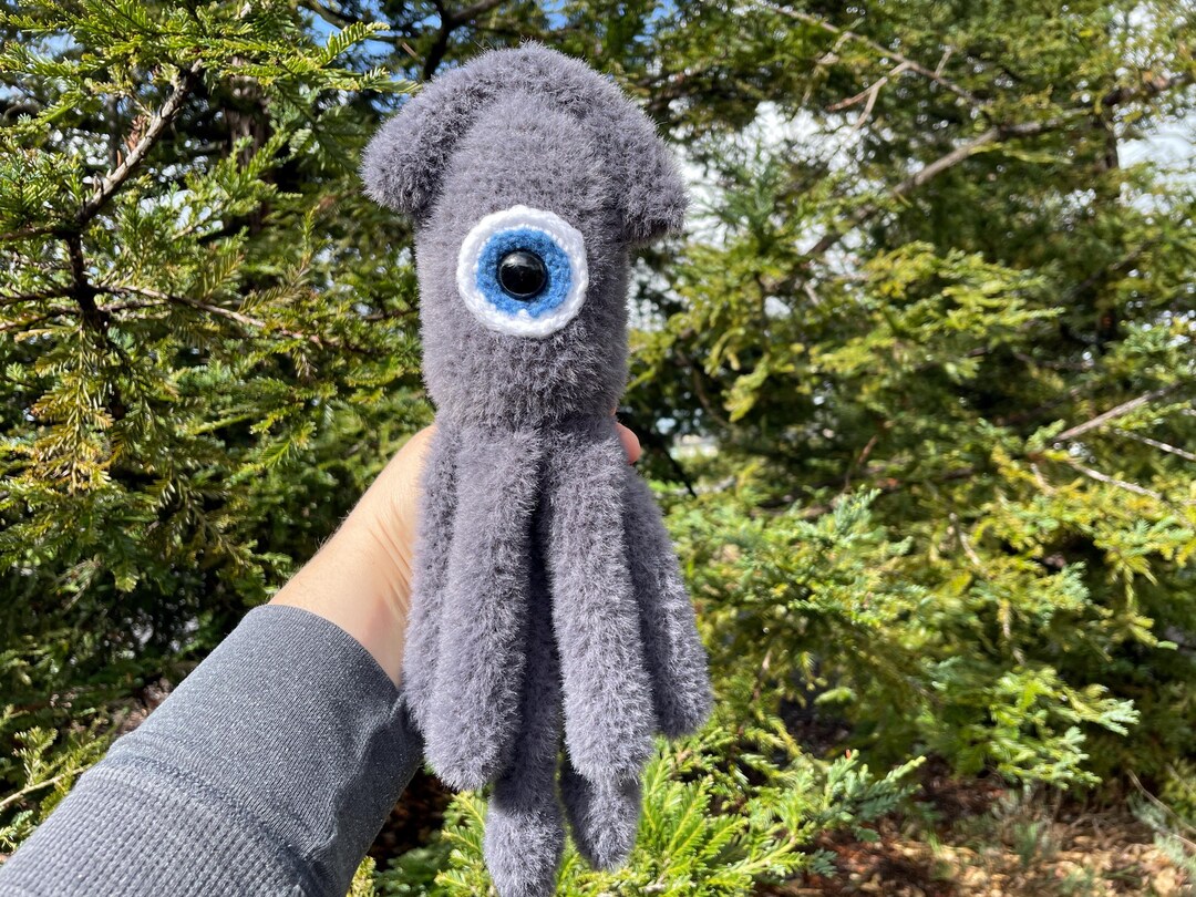 Crochet Amigurumi Soft Fuzzy Squid Doll - Etsy