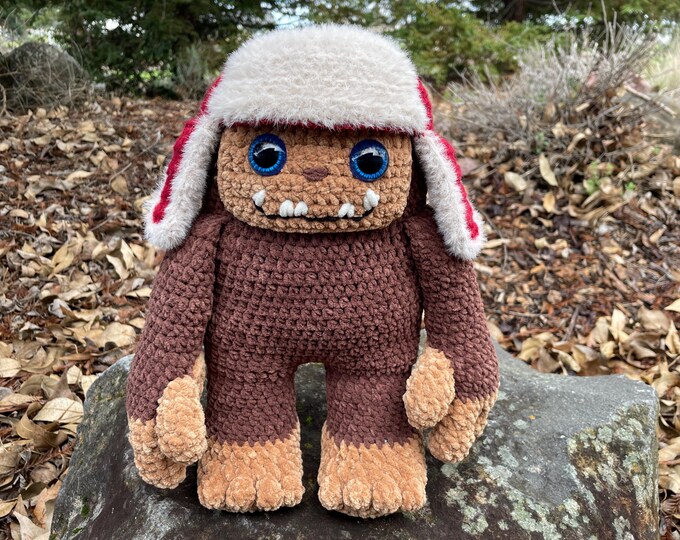 Crochet Amigurumi Sasquach Bigfoot Doll With Lumberjack Hat - Etsy