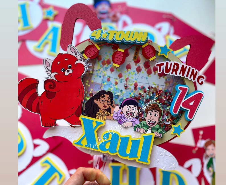 Turning Red Caketopper / Banner - Etsy