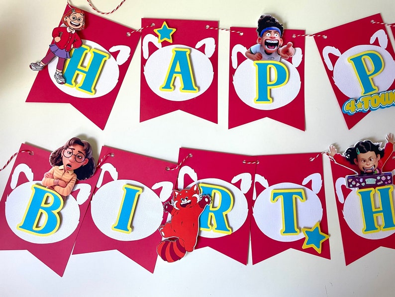 Turning Red Caketopper / Banner - Etsy