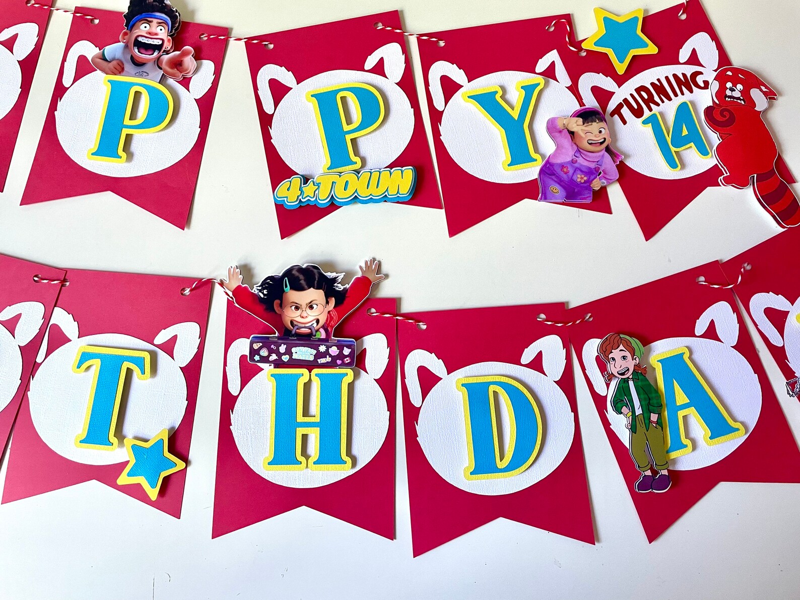 Turning Red Caketopper / Banner - Etsy