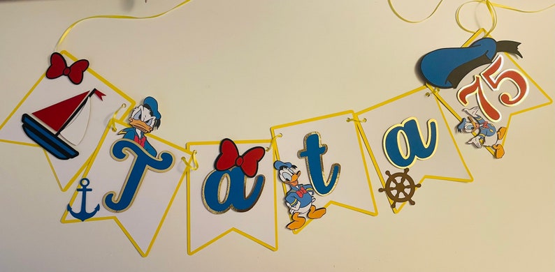 Caketopper & Banner Donald Duck - Etsy