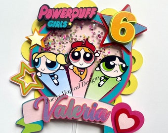 3D Power Puff Girls Thema Cupcake Topper Feestdecoratie Taartdecor ...
