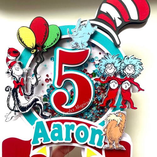 Cat in the Hat Birthday Dr Seuss Centerpiece Dr Seuss Cat in - Etsy