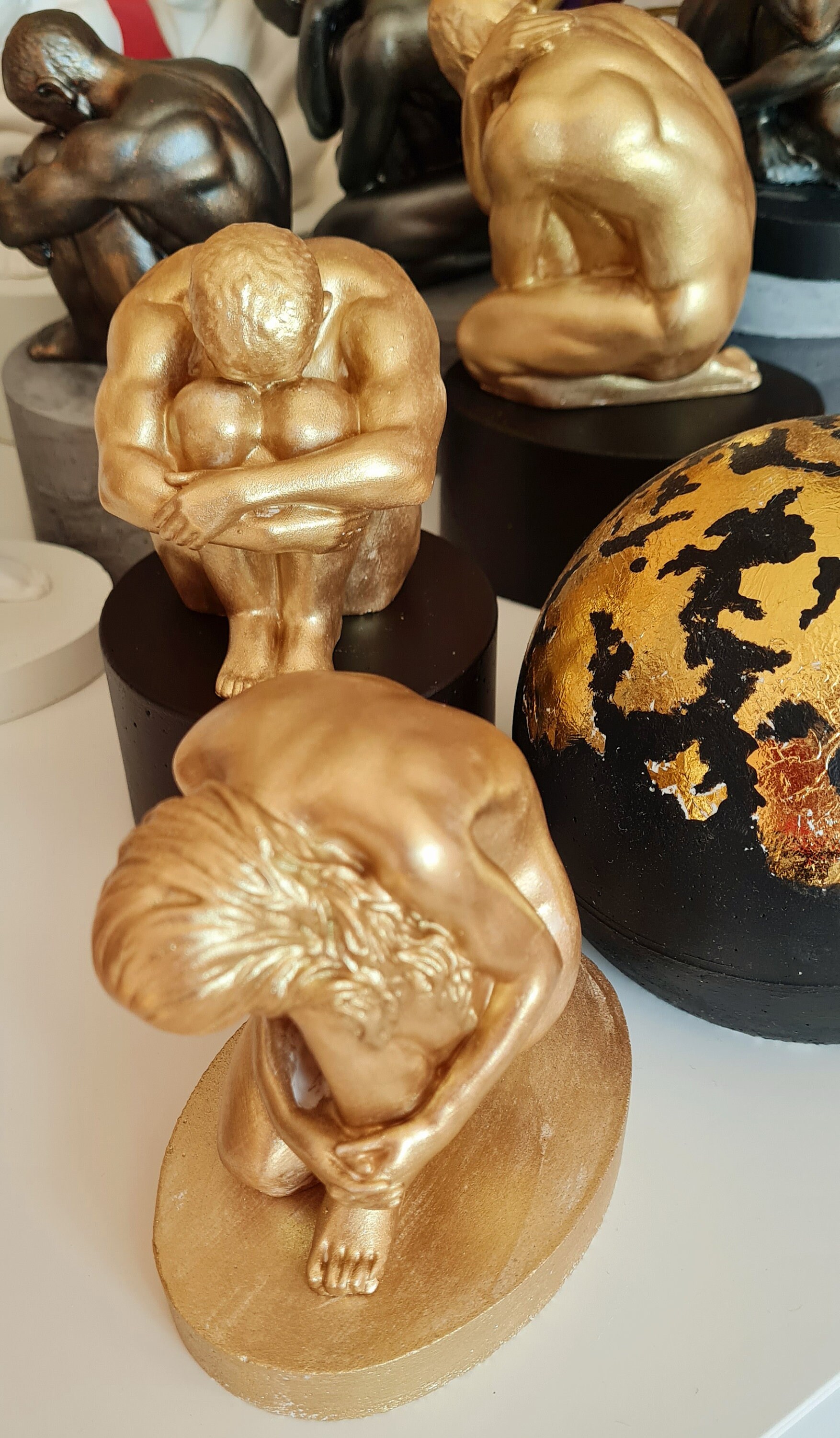 Statue Female Abstract Thinker Statue Handmade Sculpture - Etsy