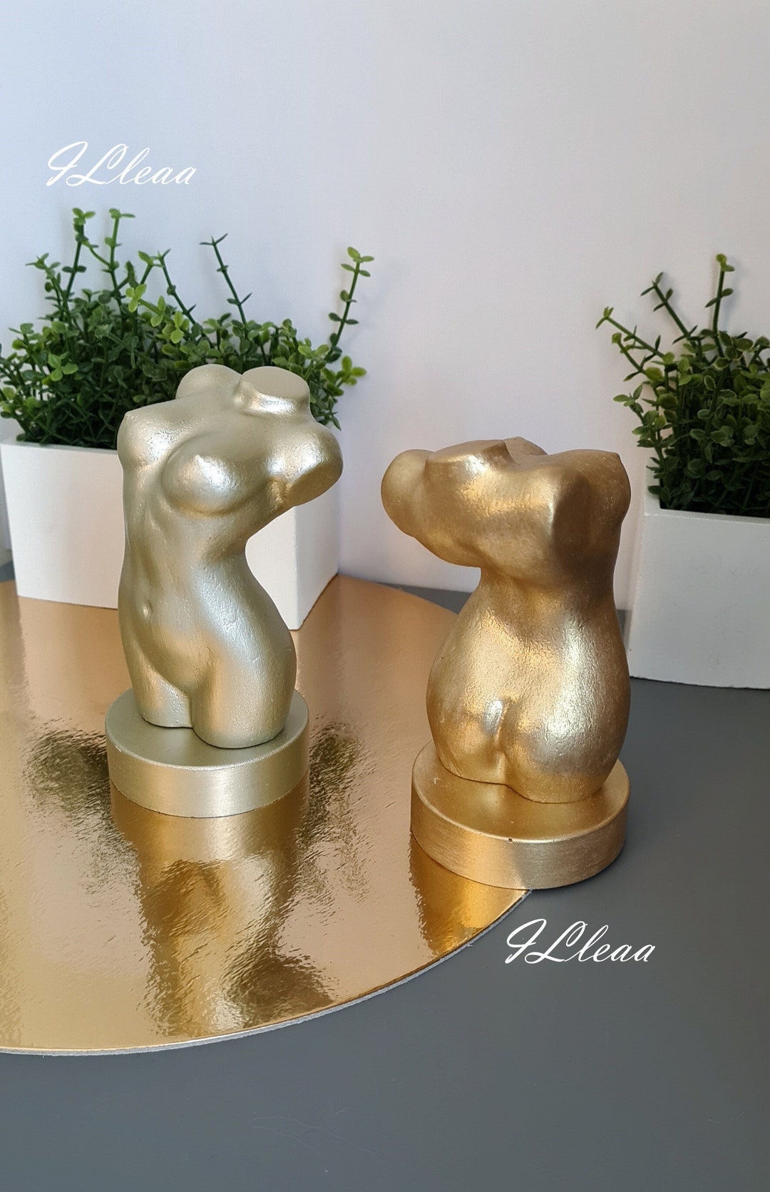 Golden Female Sculpture Woman Body Sculpture Female Figurine - Etsy