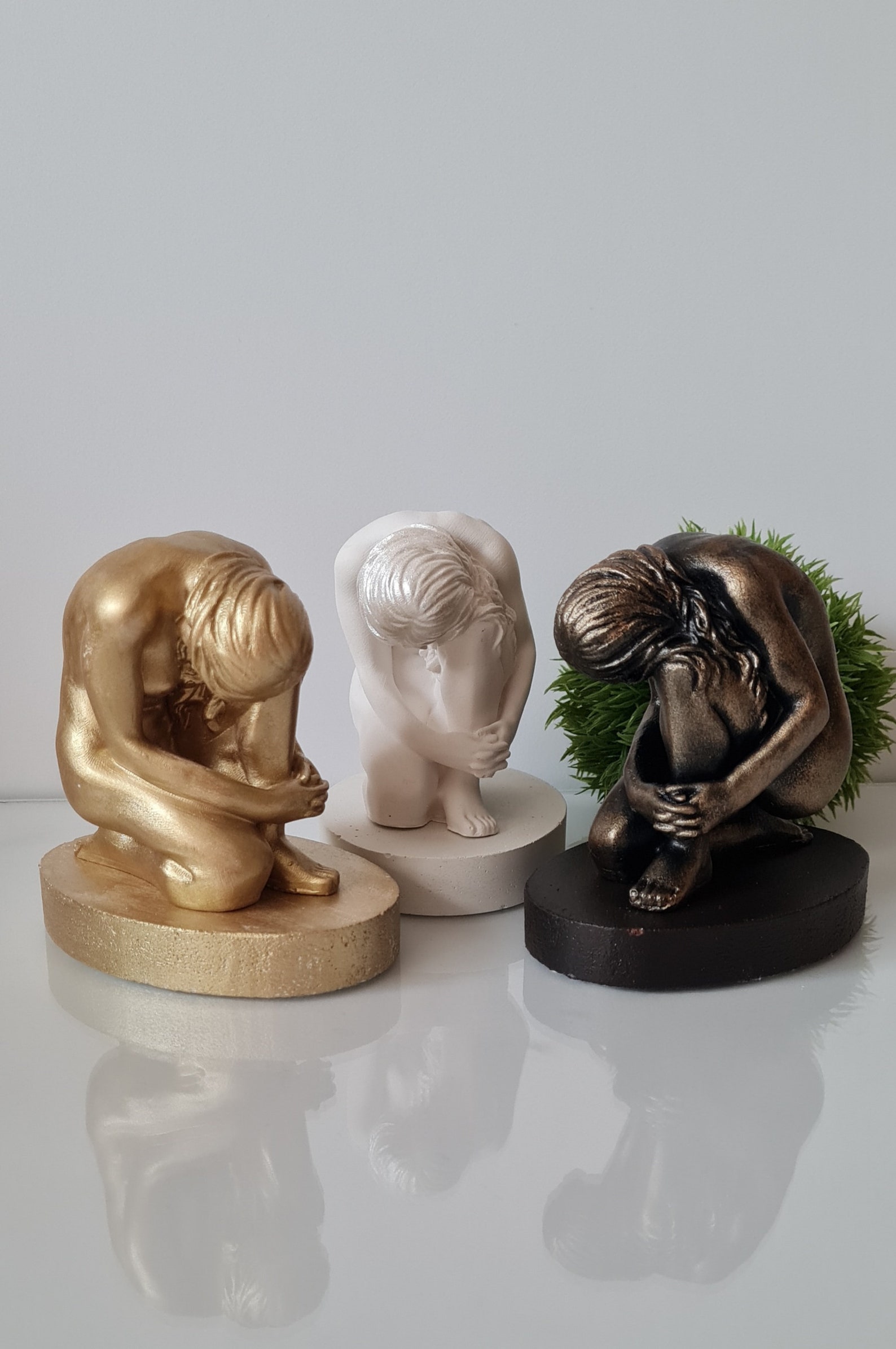 Statue Female Abstract Thinker Statue Handmade Sculpture - Etsy