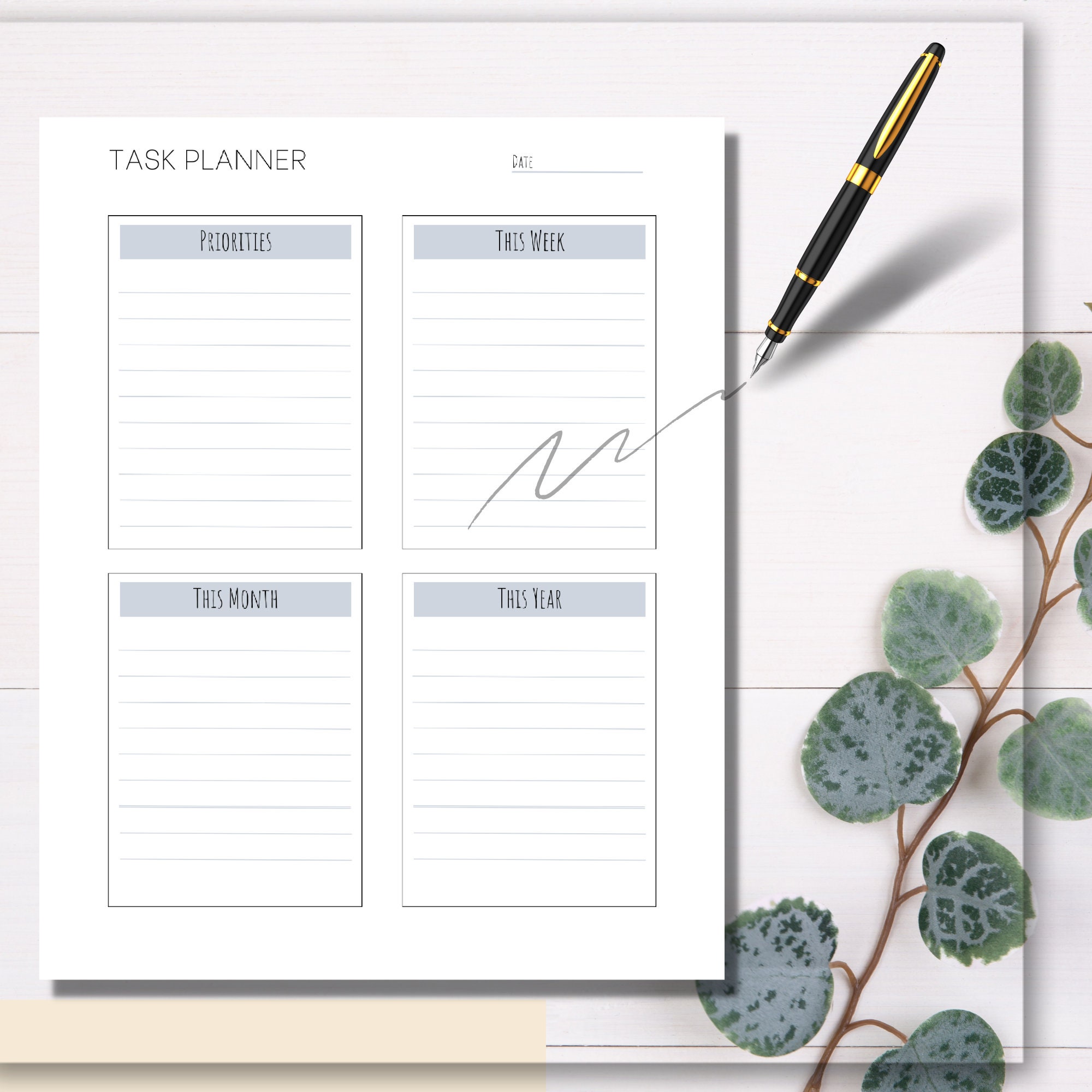 Printable and Fillable Business Planner | Yearly, Monthly, Weekly ...