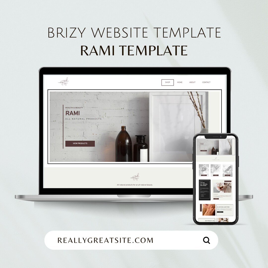 RAMI Chic Website Template | Brizy Page Builder Compatible With ...