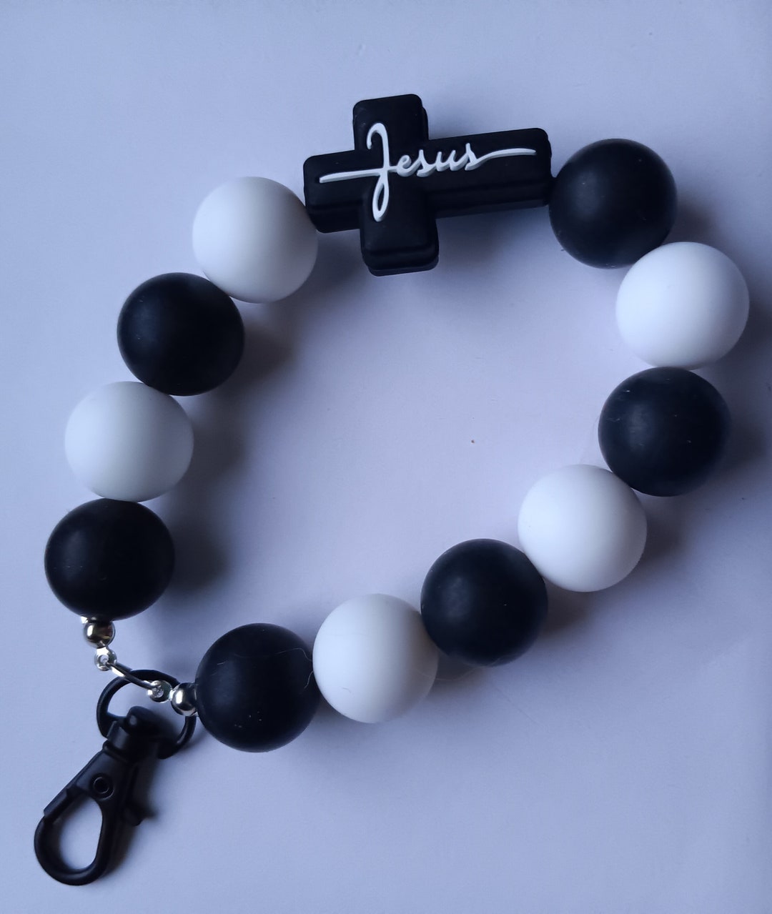 Jesus Silicone Bead Keychain Clip - Etsy