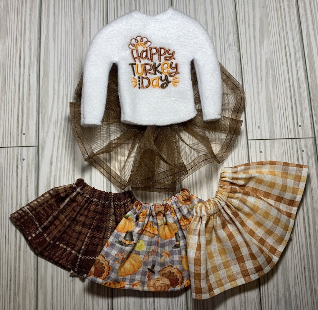 Elf Sweater - Elf Clothes - 12 Inch Doll Clothes - Doll Tutu - Girl Elf ...