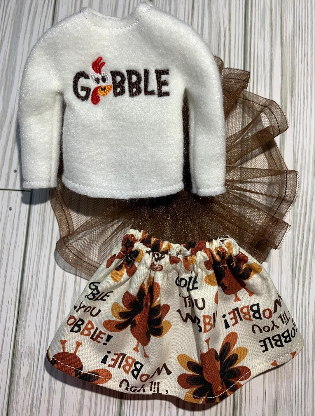 Elf Clothes - Doll Clothes - Elf Sweater - Elf Skirt - Elf Tutu - Doll ...