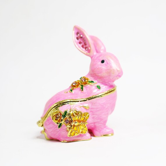 Bejeweled Enameled Animal Trinket Box/figurine With - Etsy