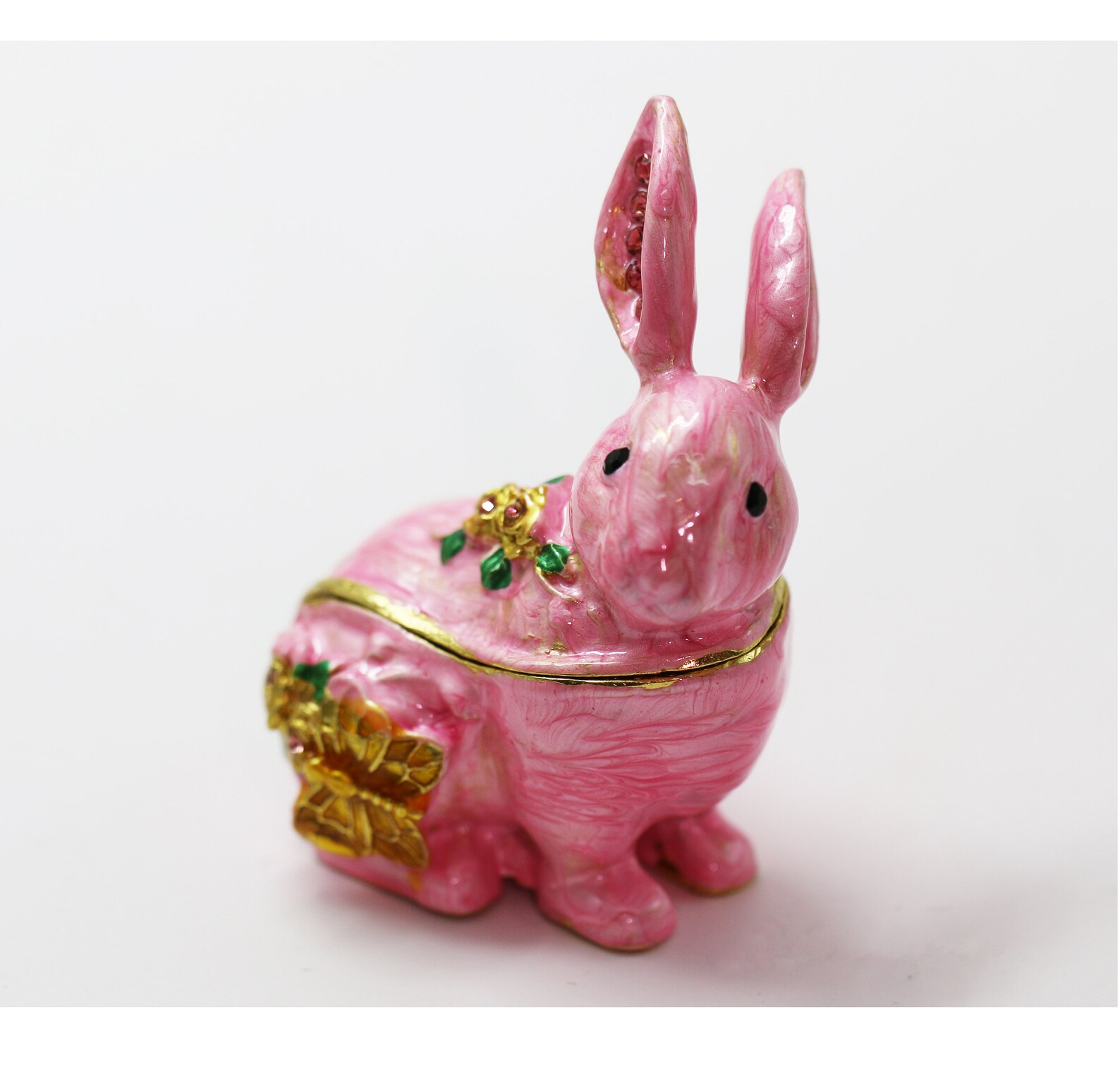 Bejeweled Enameled Animal Trinket Box/Figurine With | Etsy