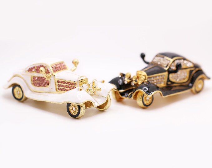 Bejeweled Enameled Storage Trinket Box/figurine With Rhinestones ...