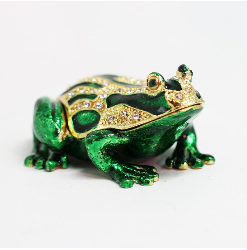 Bejeweled Enameled Animal Trinket Box/figurine With - Etsy