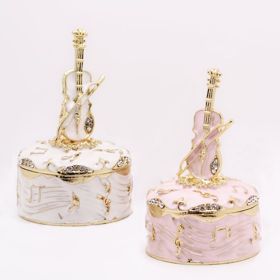 Bejeweled Enameled Hinged Trinket Box/figurine With - Etsy