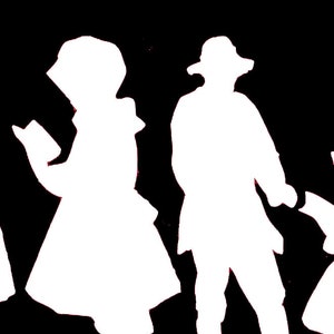 Colonial Family Stick Figure Family - Etsy