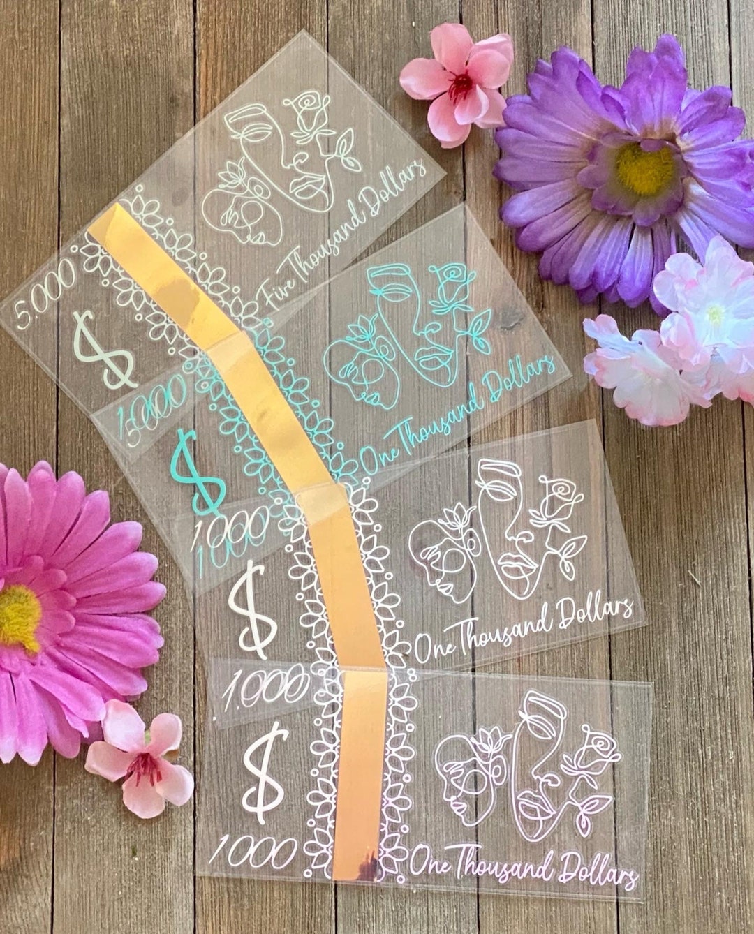 Money Placeholder Clear Laminated Placeholder Holographic Film 100/500 ...