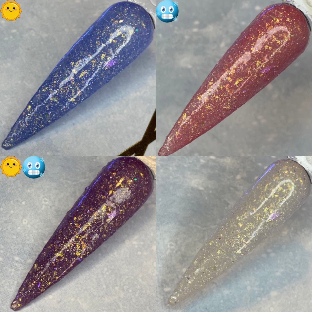 Pixie Tears Dips Dip Powders Thermal UV Rainbow Flakes - Etsy