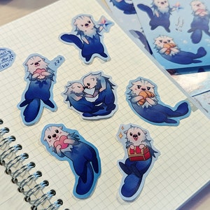 Genshin Impact Neuvilette Otters Sticker Sheet - Etsy