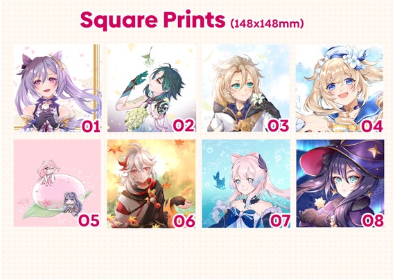 Genshin Impact Square Prints - Etsy